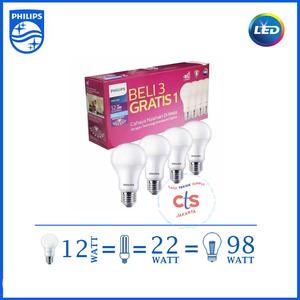 Jual PTR LAMPU PHILIPS LED 12 WATT 12WATT 12w 12 w (1 PAKET ISI 4 PCS ...