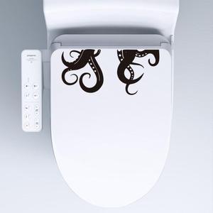 Jual Valentine1 Toilet Octopus Decal, Black Waterproof Octopus Bathtub ...