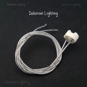 Jual Fiting Halogen G4 mr16 panjang kabel 50cm soket socket fiting ...