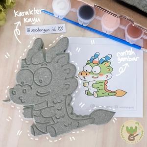 Jual DIY Wood Character Painting Mewarnai Melukis Kayu Karakter NAGA ...