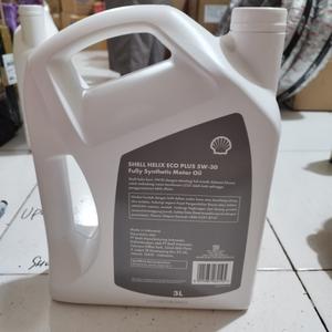 Jual oli mobil shell helix eco plus 5w-30 3 liter. original. qr barcode ...