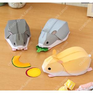 Jual 3 HAMSTER PAPERCRAFT MINIATUR ACTION FIGURE DIY KERAJINAN KERTAS ...