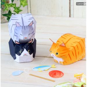 Jual 3 KUCING PAPERCRAFT MINIATUR ACTION FIGURE DIY KERAJINAN KERTAS ...