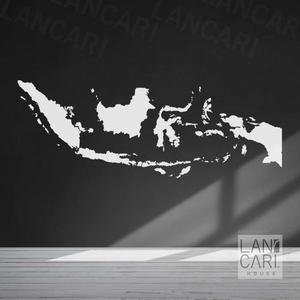 Jual Stiker Cutting Peta Indonesia Sticker Dinding Kaca Indonesian Maps ...