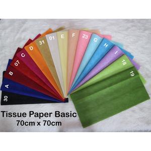 Jual 4 Lembar Tissue Paper Basic 70cm x 70cm - Wrapping Bunga Murah ...