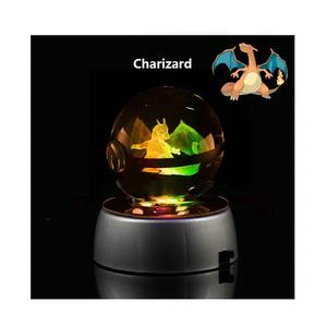 Jual Anime Pokeball 3D Crystal Ball Charizard Figures Pokemon - Kota ...