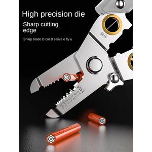 Jual Wire Stripper 8 In 1 Peeling Wire Cutter Cable Cutter Wire Crimpi ...