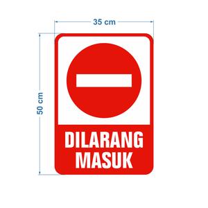 Jual RAMBU DILARANG MASUK 35CM X 50CM PLAT ALUMUNIUM - Jakarta Timur ...