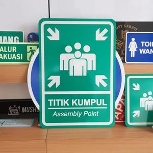 Jual Rambu Titik Kumpul Assembly Point 35cm x 50cm Plat Alumunium ...