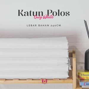 Jual GROSIR Kain 1 Roll Katun Polos Putih Termurah Korean Cotton ...