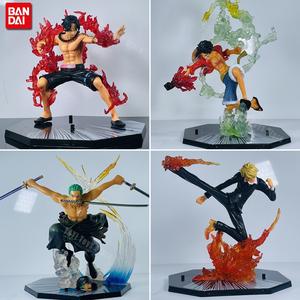 Jual New One Piece Anime Figure Fire Fist Luffy Ace Sanji Battle Model ...