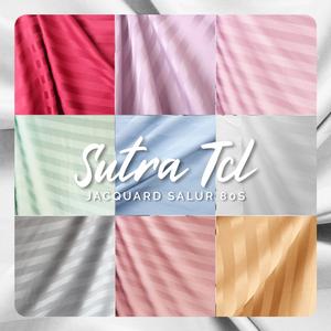 Promo Kain Sutra Organic 80s Lebar 2,8 mtr/280cm Tenun Salur 700tc ...