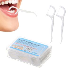 Jual 50Pcs/box Dental Floss Disposable Round Thread Dental Flosser ...