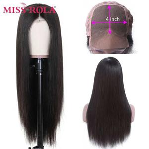 Jual Miss Rola Hair Brazilian 4X4 Straight Lace Closure Human Hair Wig ...