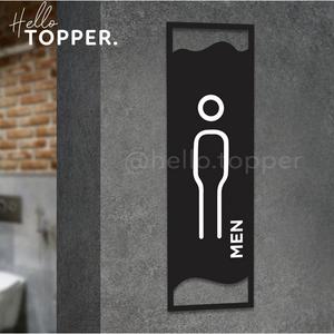 Jual Sign Label Akrilik Toilet Pria | Men Toilet Sign Acrylic Modern ...