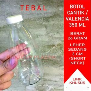 Jual Botol Cantik 350 ml Tebal / Botol Plastik 350 ml /Valencia Tebal ...