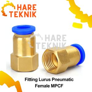 Jual FITTING PNEUMATIC LURUS FEMALE SELANG 6MM DRAT DALAM 1/8" MPCF 06 ...