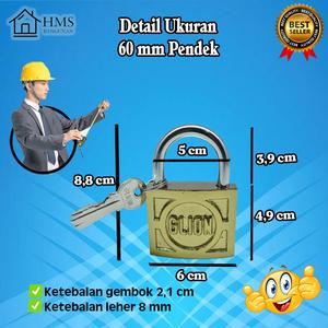 Jual Produk GEMBOK KUNING GLION / GEMBOK RUMAH / GEMBOK PAGAR PINTU ...