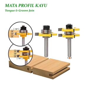 Jual Mata Profil Kayu Router Bit Sambungan Kayu Tongue Groove Joint 8 ...