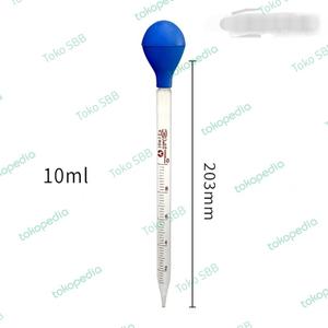 Jual Pipet tetes kaca skala 10 ml pipet berskala pipet ukur 10 ml ...