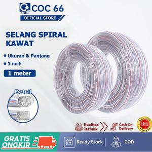 Promo SELANG BENING KAWAT SPIRAL 1 INCH PERMETER SPRING HOSE BAHAN PVC ...