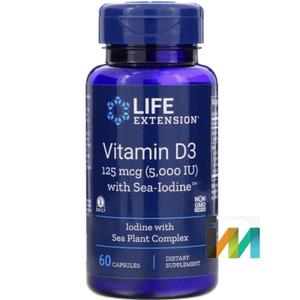Jual Life Extension Vitamin D3 Vit D 3 5000 IU with Sea Iodine isi 60 ...