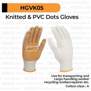 Jual 12PCS PVC DOTTED GLOVES INGCO HGVK05 SARUNG TANGAN KERJA BENANG ...