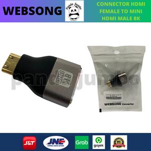 Jual WEBSONG CONNECTOR HDMI FEMALE TO MINI HDMI MALE 8K ( PJ ) - Kota ...