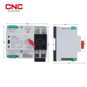 Jual CNC Din Rail ATS YCQ4-100R/2P Dual Power Automatic Transfer Switch ...