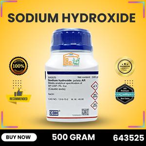 Jual Sodium Hydroxide Pellets AR, Spec of BP, USP, Ph. Eur | NaOH, 500 ...