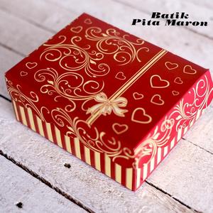 Jual Box Snack Kotak Kue Dus Roti Jajanan Motif Batik Merah Uk 15X12 Cm ...