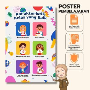 Jual Poster Karakteristik Kelas Yang Baik - Jaga Ketertiban di Dalam ...