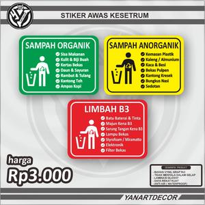 Jual Stiker Sampah Organik, Stiker Sampah Anorganik, Stiker Sampah B3 ...