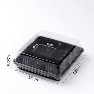 Jual [10 PCS] Box Mika Sekat HITAM / Kotak Mika Mochi Pudding Isi 4 dan ...