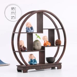 Jual 19% Lightweight Chinese Retro Storage Rack Chicken Wing Solid Wood ...