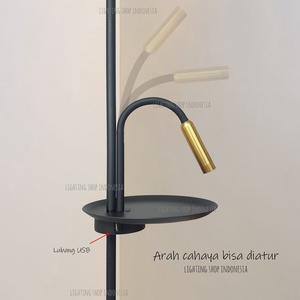 Jual Lampu Standing Kain Minimalis Modern Floor Lamp Bed Side Ruang ...