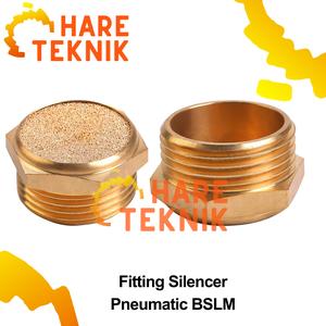 Jual FITTING SILENCER PNEUMATIC KUNINGAN RATA UK. drat 1/4" BSLM-02 ...