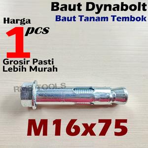 Jual Baut Dynabolt M16x75 Putih Dinabolt Tanam Tembok Bracket Set 16 x ...