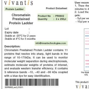 Jual Vivantis - Chromatein Prestained Protein Ladder - 250 ul - Kab ...