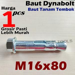 Jual Baut Dynabolt M16x80 Putih Dinabolt Tanam Tembok Bracket Set 16 x ...