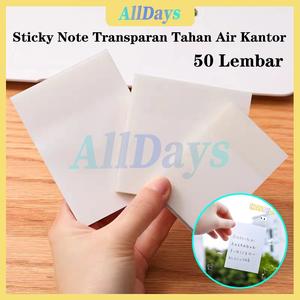 Jual Sticky Note Transparan Plastik Tahan Air Transparent Sticky Notes ...