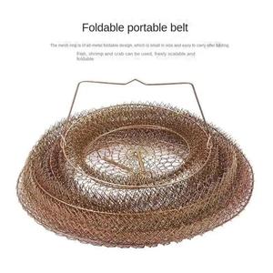 Jual Portable Metal Wire Fishing Net Fish Crabs Squid Shrimp Mesh Cage ...