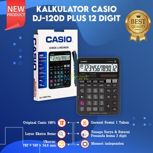 Jual Calculator Casio DJ-120D Plus 12 Digit Kalkulator Cek Ulang ...