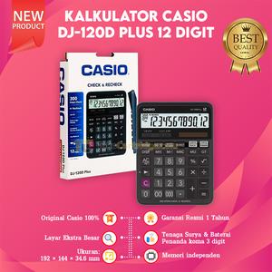 Jual Calculator Casio DJ-120D Plus 12 Digit Kalkulator Cek Ulang ...