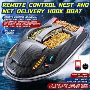 Jual Voice Remote Control Automatic Bait Feeding RC Fishing Boats Fish ...