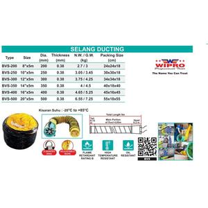 Jual Selang Ducting Accesoris Blower Ventilator 8in x 5m BVS-200 WIPRO Best - Jakarta Pusat ...