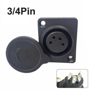 Jual 3/4 Pin XlR Socket Charging Port Microphone Plug with Cover CANNON ...