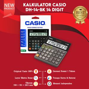 Jual Calculator Casio Dekstop Black 14 Digits Casio DH-14 New Original ...