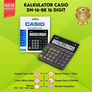 Jual Calculator DH16 Casio 16 Digits Kalkulator Desktop for Office ...