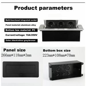 Jual Np! Stop Kontak Meja Pop Up Socket 3 Lubang Hitam Chwb Stop Kontak ...